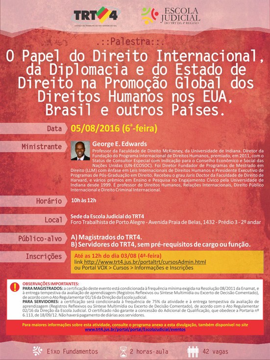 Evento Da Ej O Papel Do Direito Internacional Da Diplomacia E Do